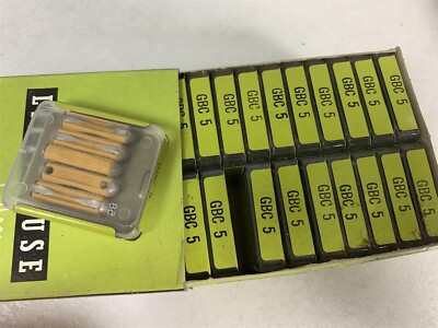 NOS (100 pcs) Littelfuse GBC-5 5A 32vac, Automotive Glass Torpedo Fuse ...