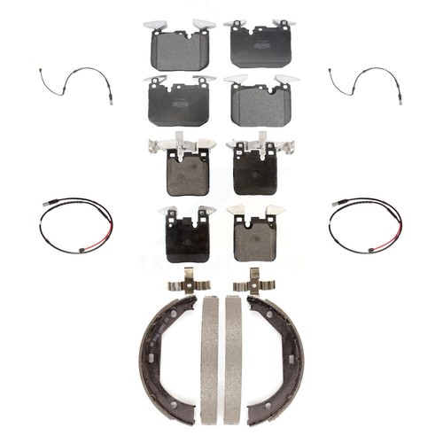 Semi-Metallic Disc Brake Pads And Wear Sensor Front Rear Kit (7Pc) For ...