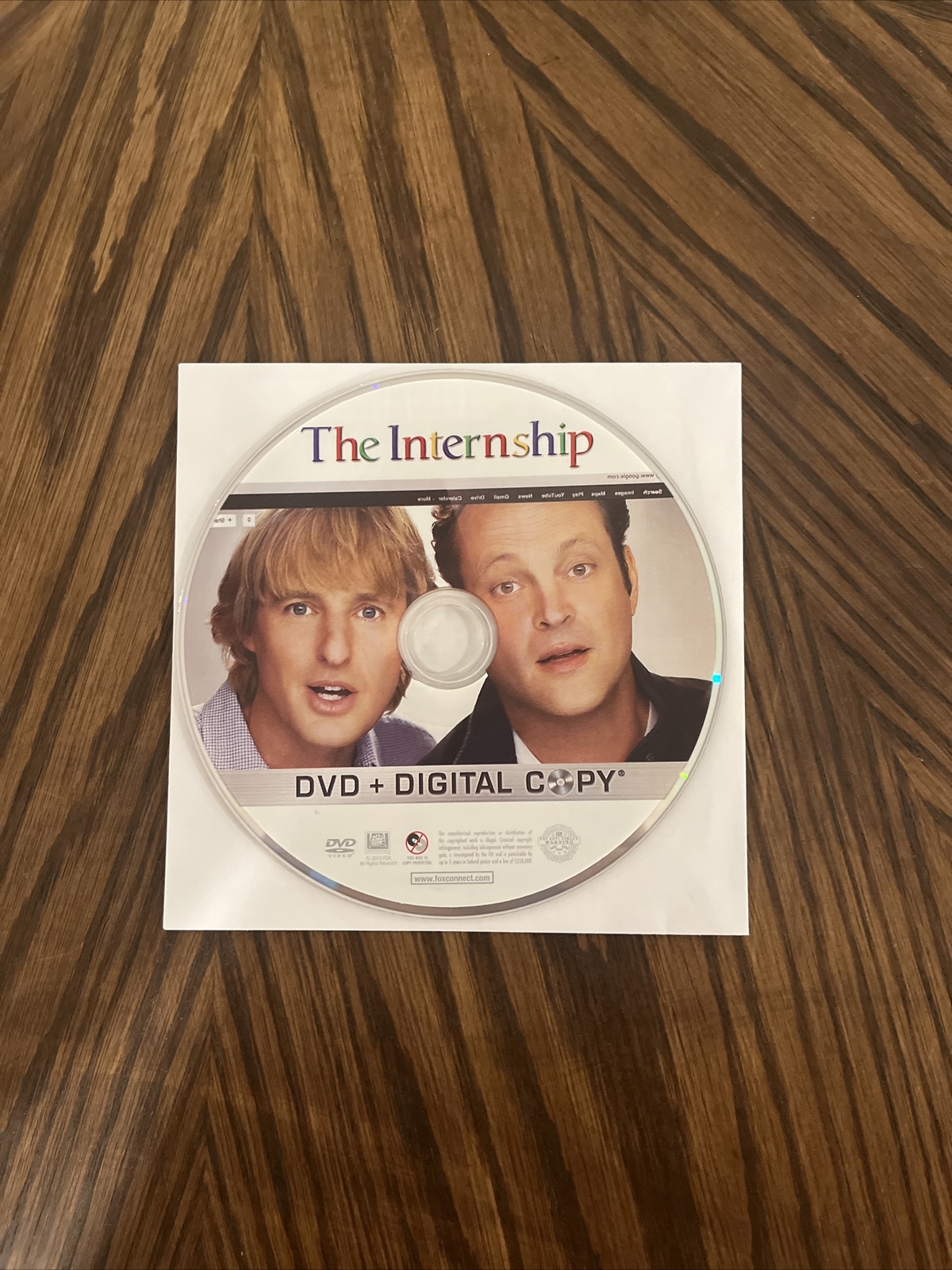 The Internship Dvd Cover