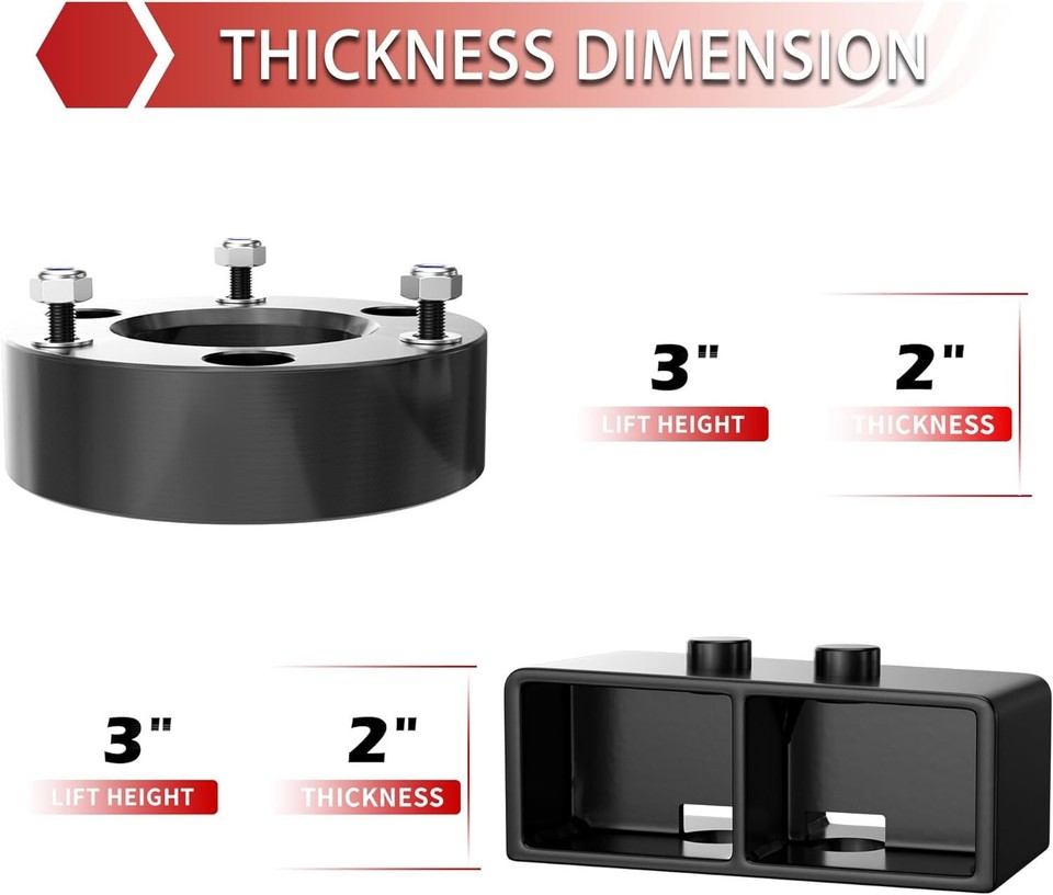 3'' Front + 3'' Rear Full Leveling Lift Kit Fit For 2004-2020 Ford F150 ...