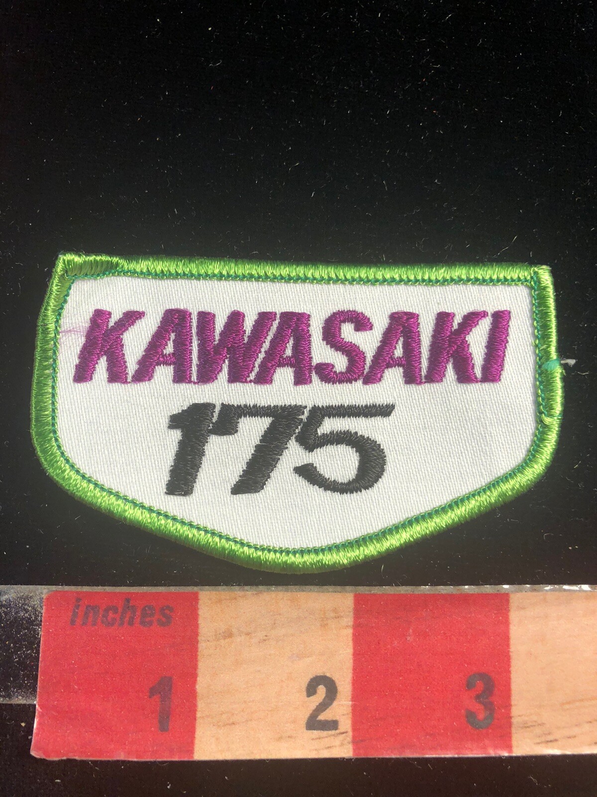 NOS Embroidered Cloth Dirt Bike KAWASAKI 175 Motorcycle Patch 3.25+” X ...