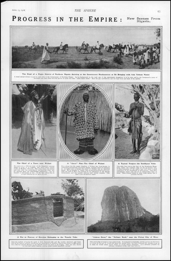 1912 AFRICA Nigeria Chief of Wukari Yergum Tribe Munchi Gogron Dutsi ...