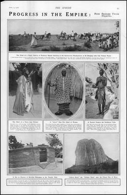 1912 AFRICA Nigeria Chief of Wukari Yergum Tribe Munchi Gogron Dutsi ...