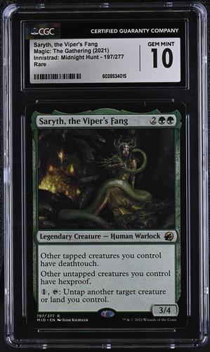 SARYTH, THE VIPER'S FANG Innistrad: Midnight Hunt Rare CGC 10 MTG ...