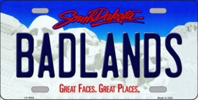 BADLANDS METAL NOVELTY LICENSE PLATE TAG | eBay
