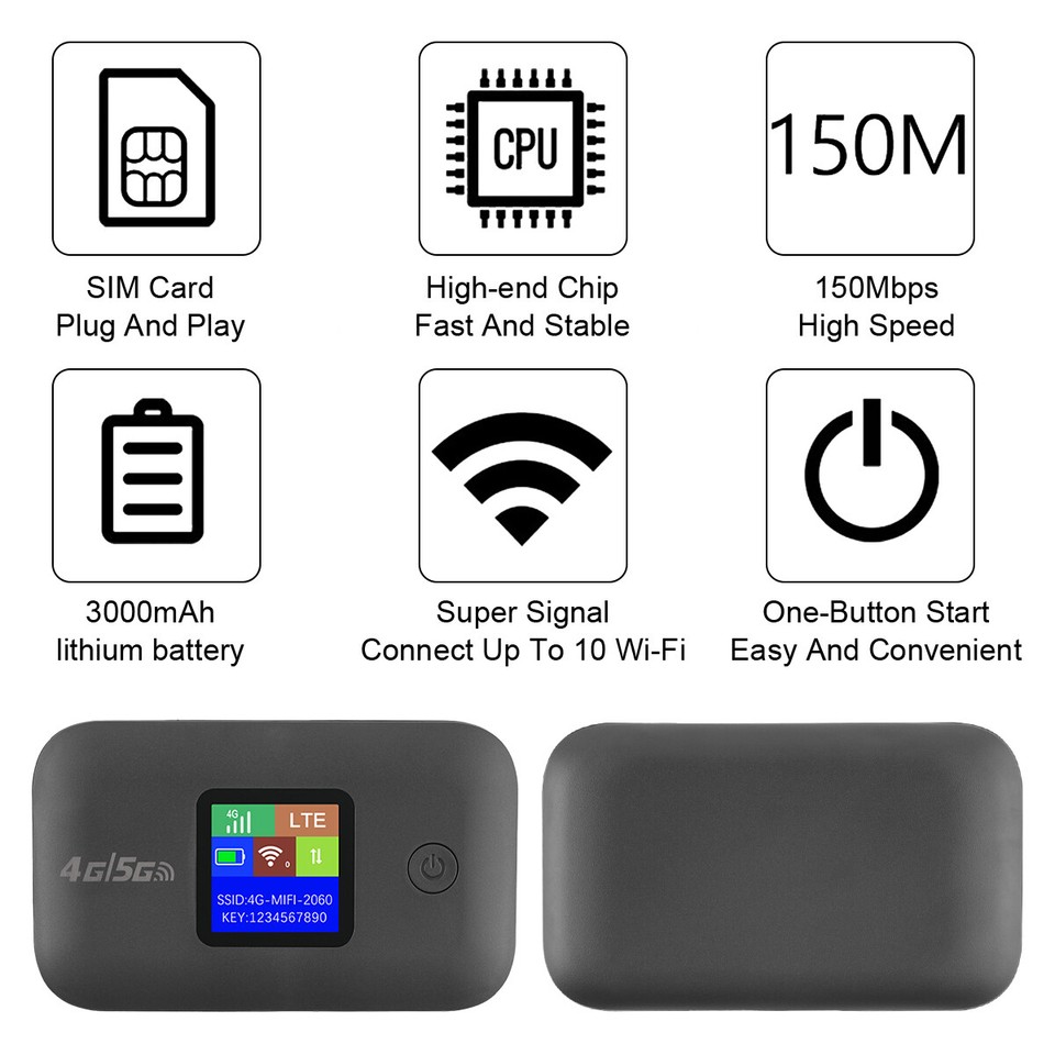 4G LTE Portable Mobile Broadband Wireless Router Hotspot SIM Unlocked ...