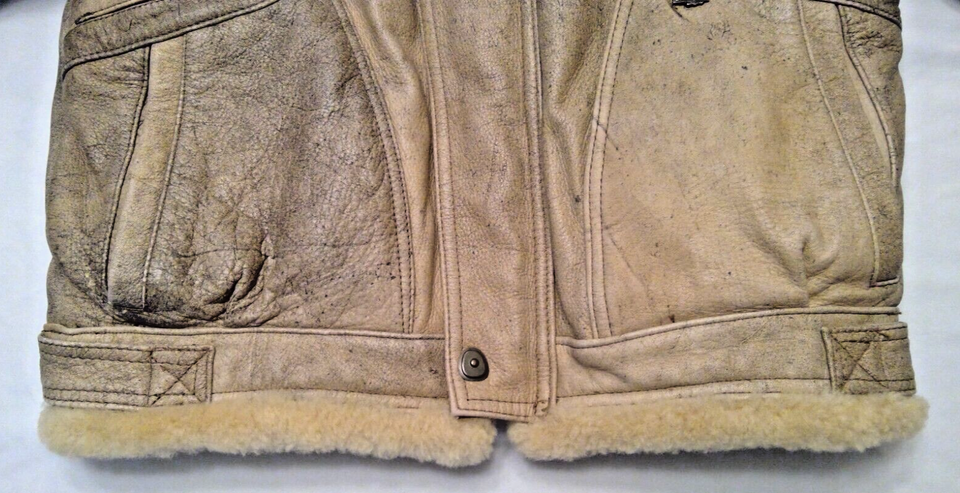 Vintage Leather Shearling Bomber Jacket Military Strategic Air Command ...