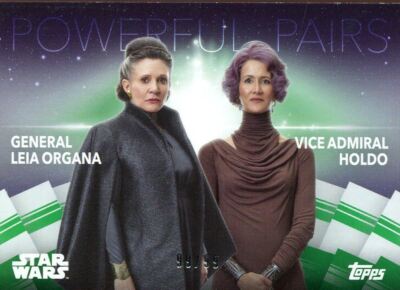Women Of Star Wars Green [99] Powerful Pairs Chase Card PP-3 Leia ...
