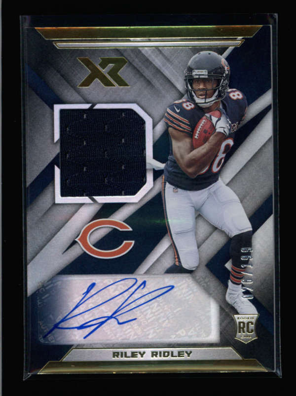 RILEY RIDLEY 2019 PANINI XR ROOKIE USED JERSEY AUTOGRAPH AUTO #026/199 ...