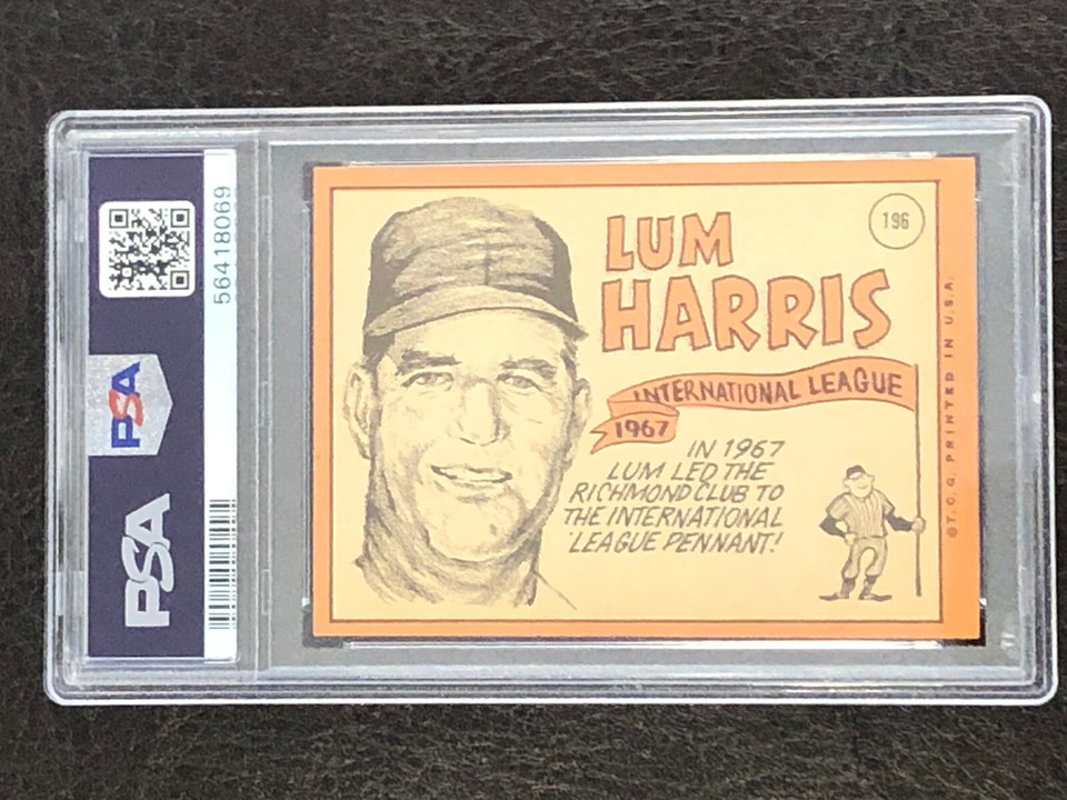 1969 Topps Lum Harris Card #196 PSA 6 EX-MT Atlanta Braves | eBay