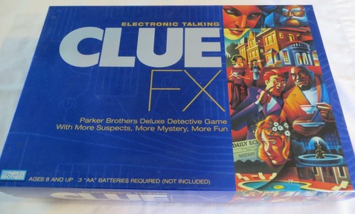Clue FX Electronic Talking Game Deluxe Detective 9 Locations Butler 8 ...
