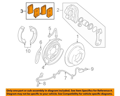 MITSUBISHI OEM 97-03 Montero Sport Brake-Rear Pads MZ690027 | eBay