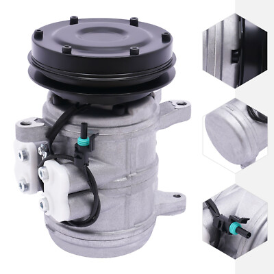 A/C Compressor w/Clutch For John Deere Tractors RE10972 RE12513 RE12514 ...