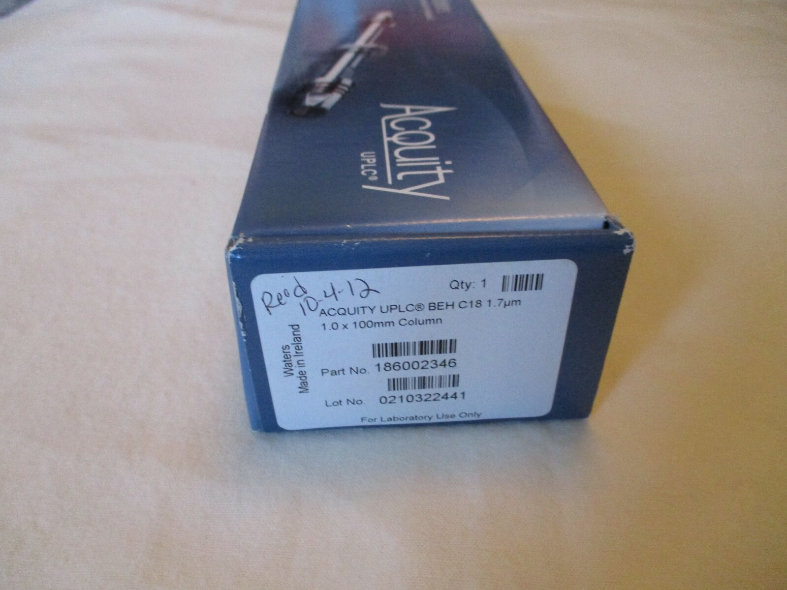 Waters Acquity UPLC® BEH C18, 1.7 µm, Size 1.0 x 100 mm Column; P/N ...