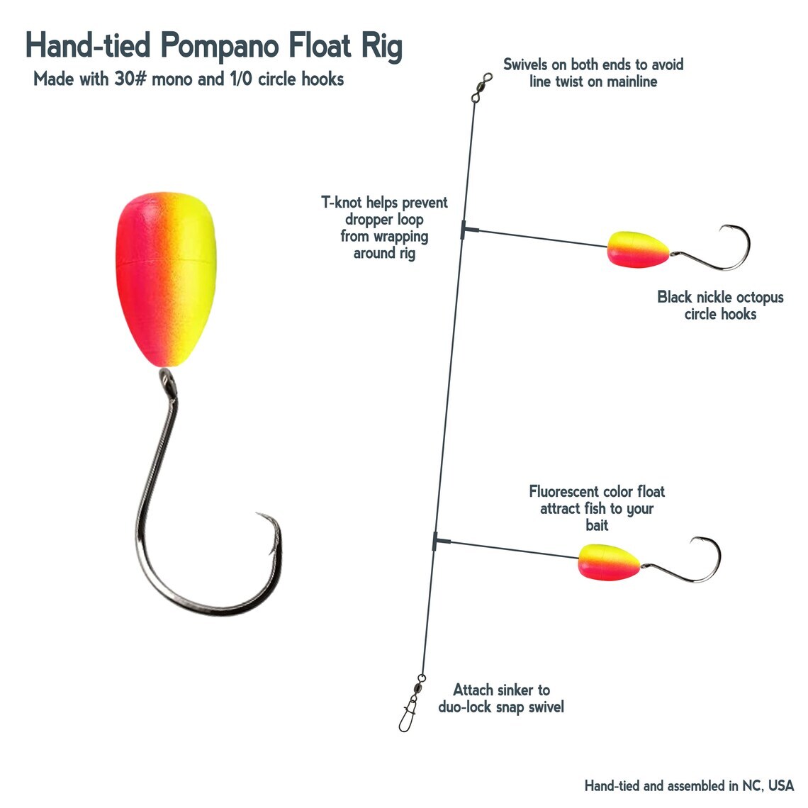 Surf Fishing Rigs For Fishing Dr.Fish 5pcs Pompano Rigs Surf Fishing