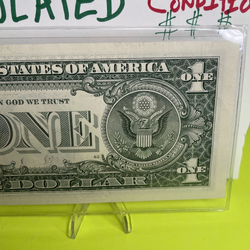 True Trinary UNCIRCULATED Near Binary Fancy Serial Number One Dollar ...