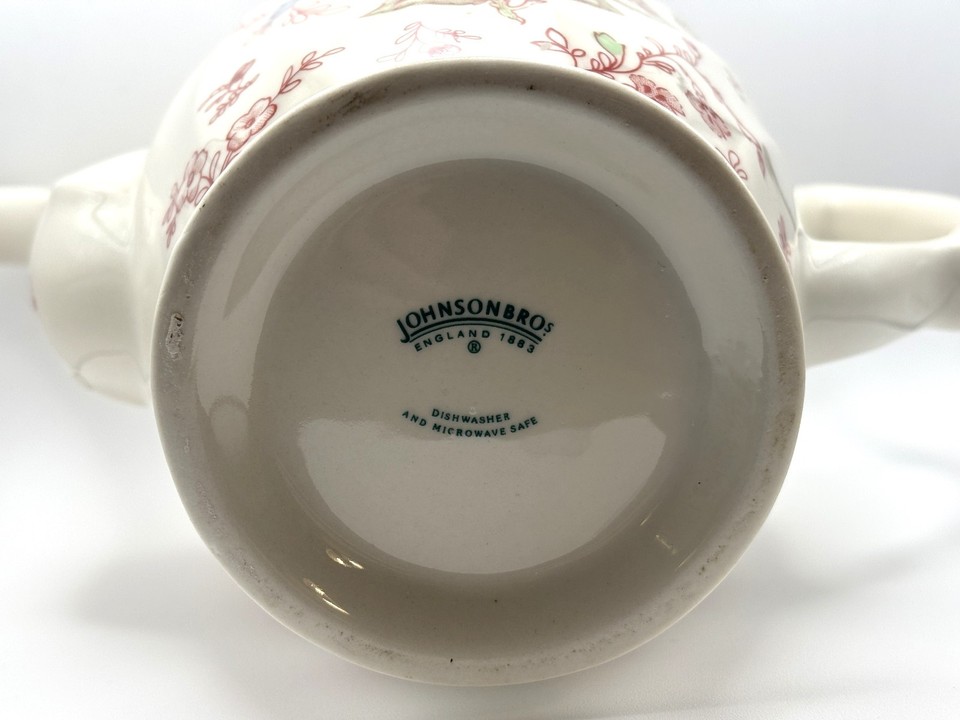 Johnson Bros Rose Chintz Pink Teapot / Coffee Pot & Lid - England 1883 ...