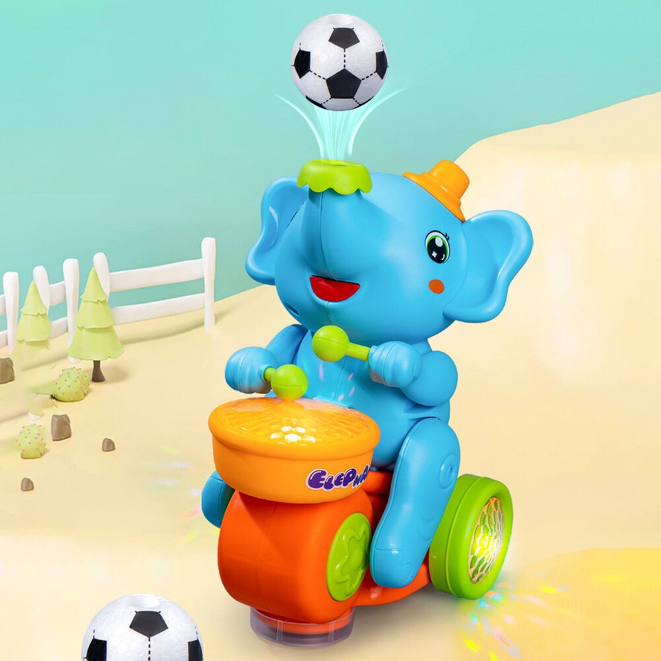 Drumming Elephant Toy Musical Walking Elephant Drummer Toy Levitating ...