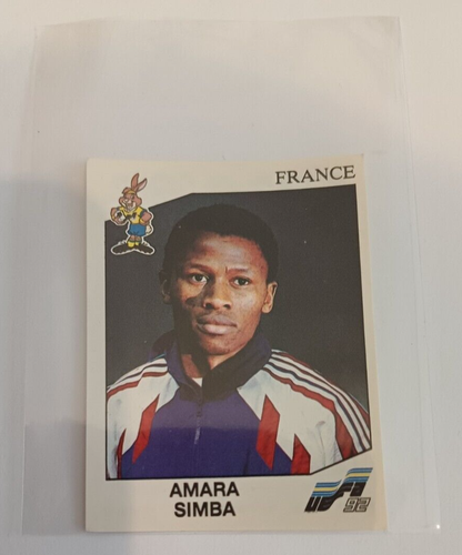 Image Sticker Cromo n°59 Amara SIMBA FRANCE UEFA EURO 92 Suède PANINI ...