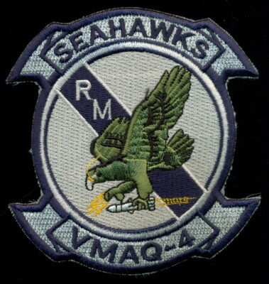 USMC VMAQ-4 Tactical Electronic Warfare Squadron SEAHWAKS RM Patch T-4 ...