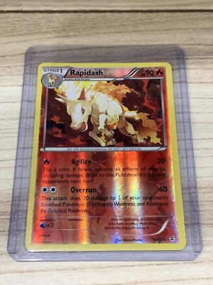 SHIPS SAME DAY Pokemon Card Rapidash 15/83 Reverse Holo Fire Type 2016 ...