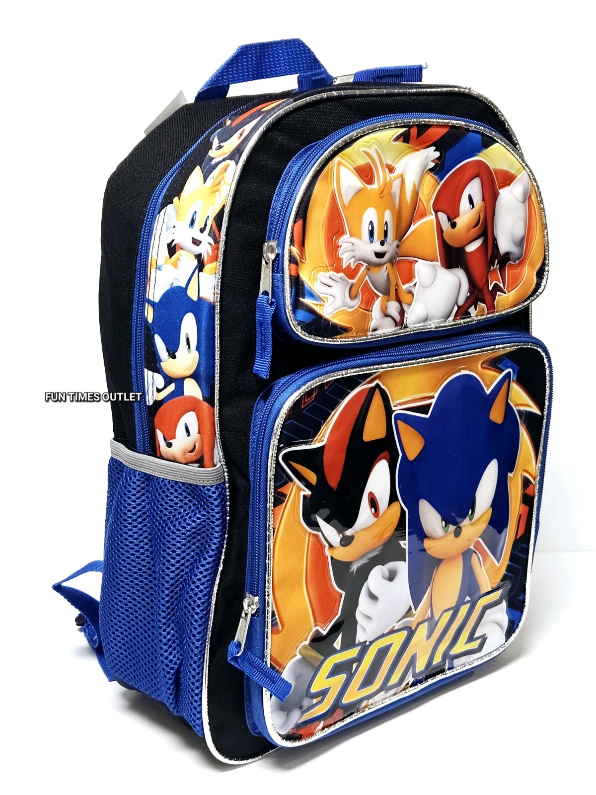 Sonic The Hedgehog Large 16" School Backpack Tails Shadow Knuckles ...