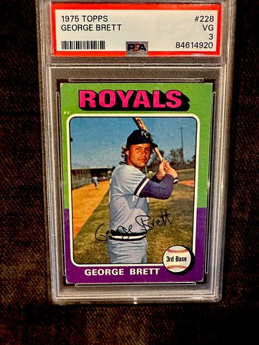 1975 TOPPS GEORGE BRETT ROOKIE CARD #228 PSA 3 VERY GOOD LOOKS BETTER ...