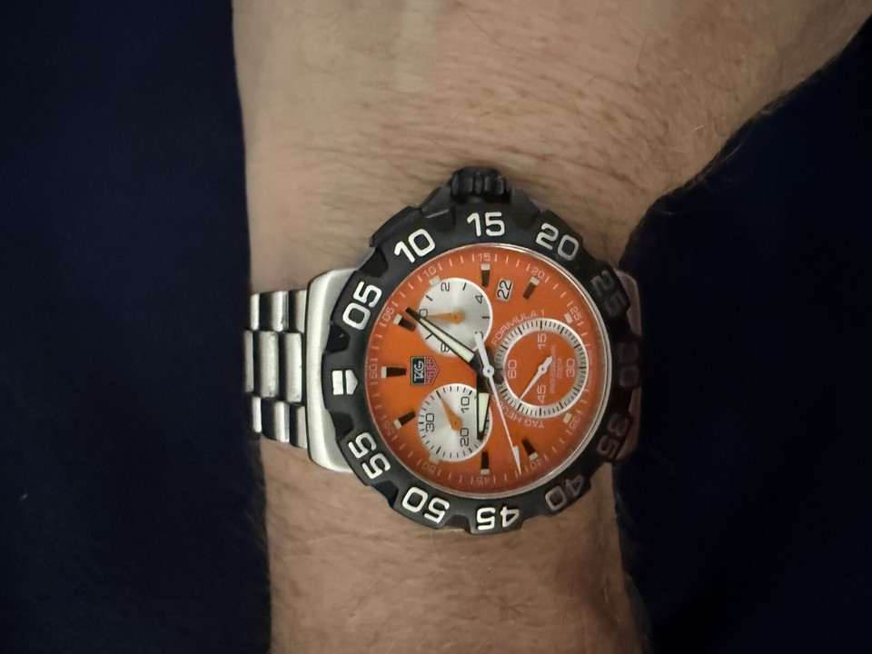tag heuer formula 1 orange dial | eBay