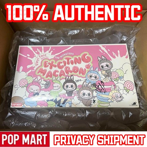 POPMART LABUBU THE MONSTERS Exciting MACARON 6 Types set Box Plush toy ...