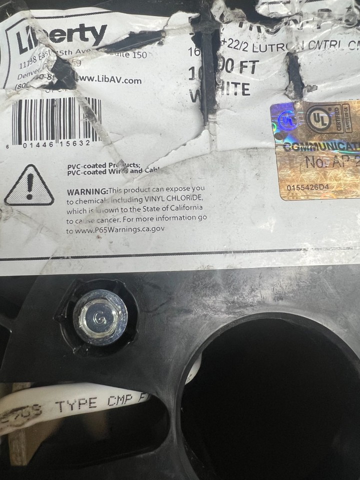 1000' Liberty Lutron-P-QSC AV Universal Control Power Cable 22/2 16/2 ...