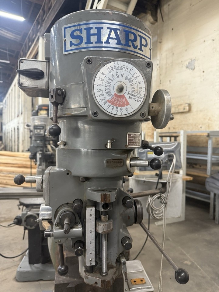 Sharp Milling Machine With DRO and Powerfeed | eBay
