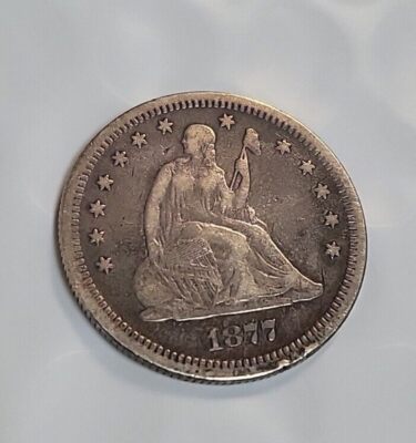 1877 Liberty Seated Quarter Fine Cleaned C731 | eBay