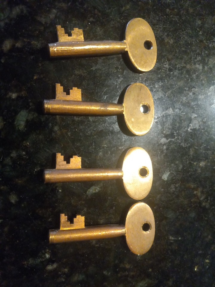 One vintage old Gamewell Police Call Box Fire Alarm Solid Shaft Brass ...