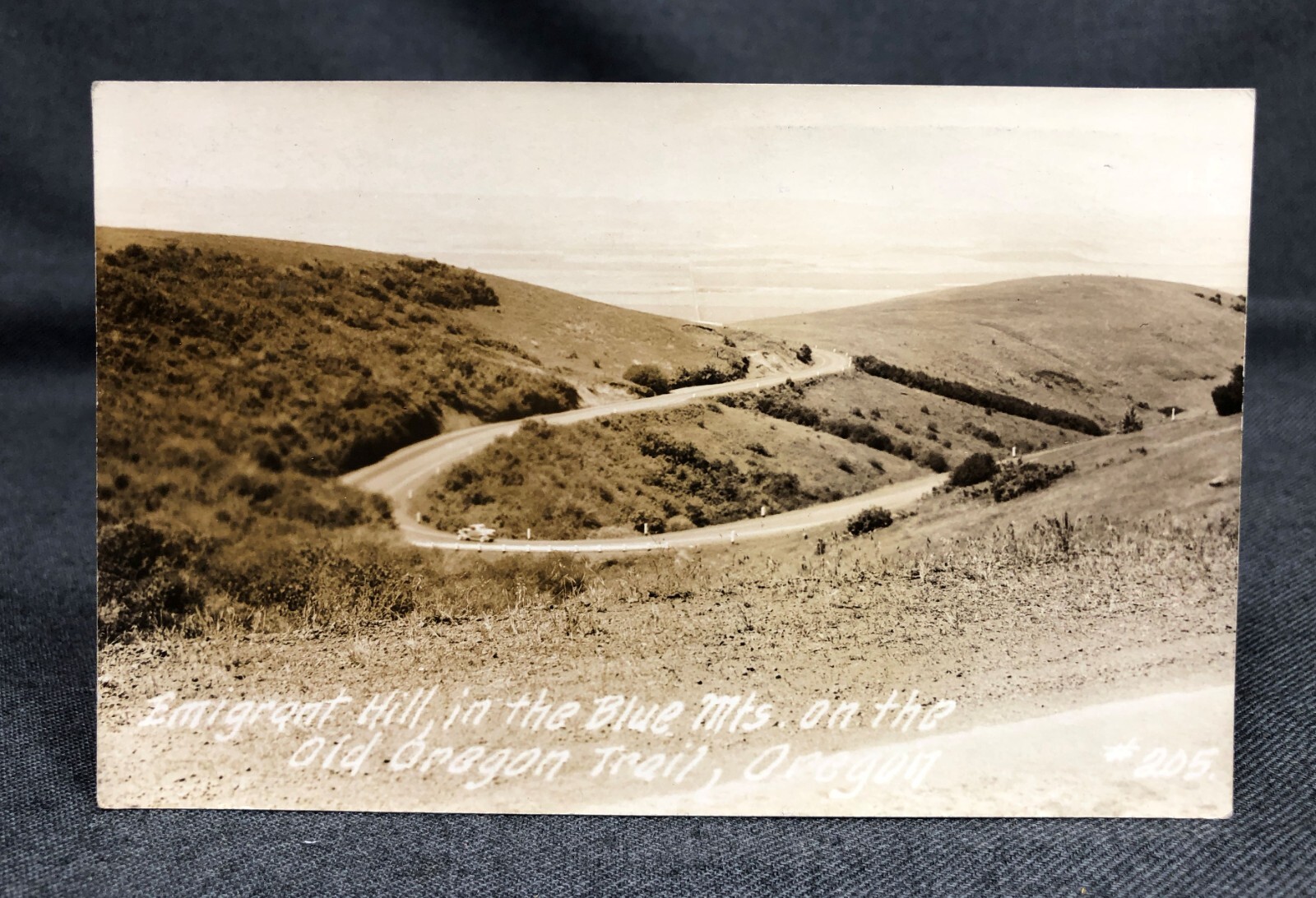 Emigrant Hill Old Oregon Trail OR Antique Vintage Real Photo Postcard ...