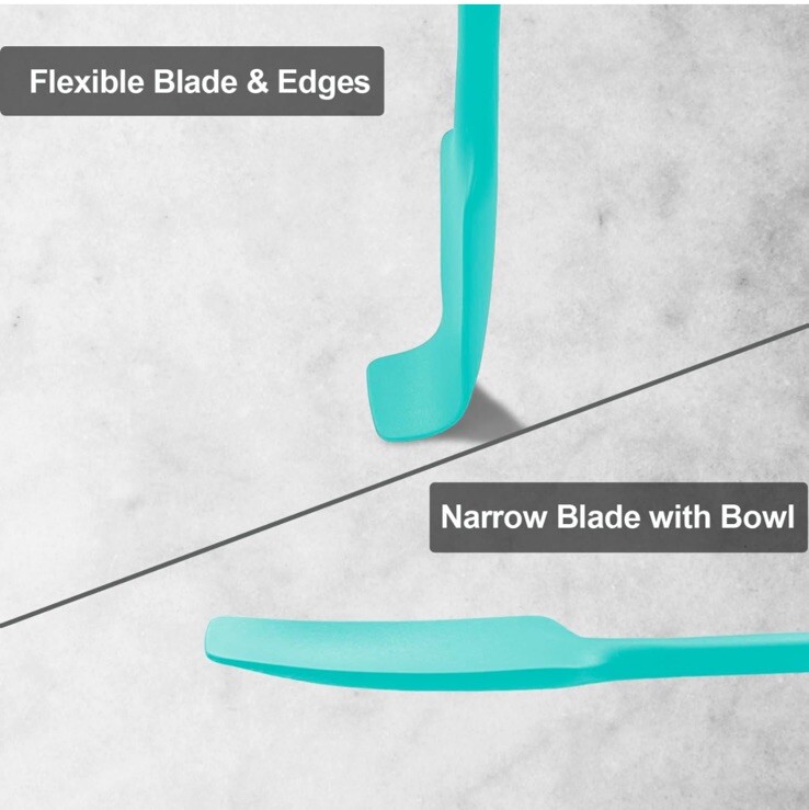 Silicone Jar Spatula, Long Handle Jar Spatulas, High Heat Resistant 1 ...