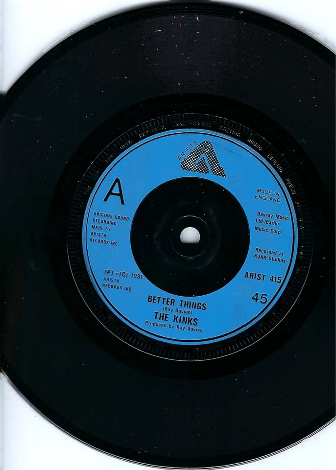 EP- 2 45'S PLUS PIC SLEEVE- THE KINKS- "BETTER THINGS"- ARISTA (UK ...