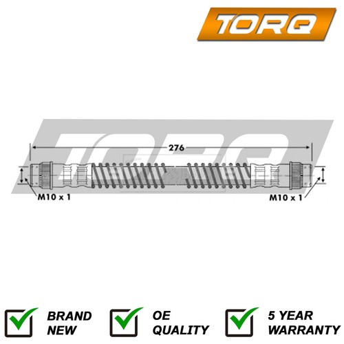Brake Hose Rear Inner Torq Fits Dispatch C8 Scudo Ulysse 807 480667 ...