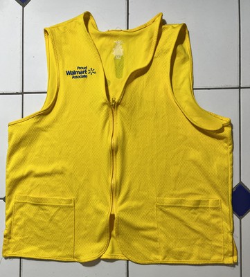 Walmart Proud Associate Unisex Employee Uniform Yellow Vest Size XL | eBay