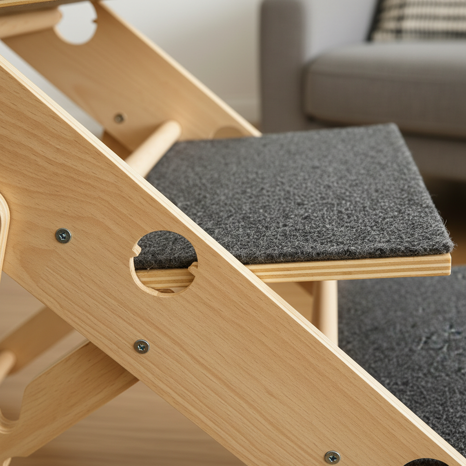 Wooden Cat Scratching Climbing Tower, for Indoor Play, for Cat Lounging ...