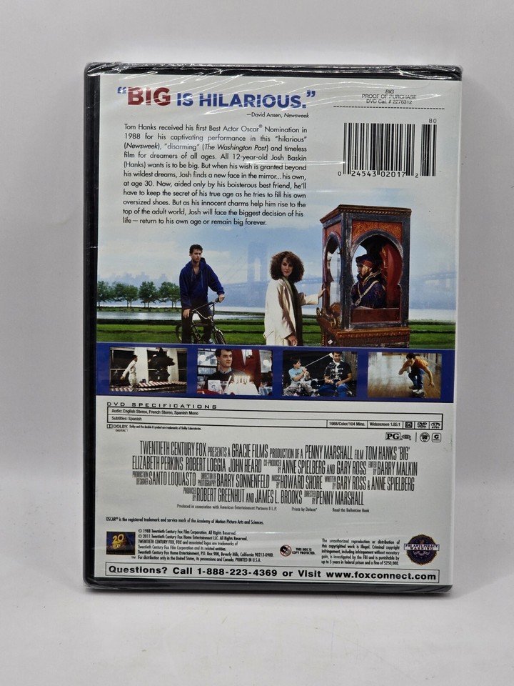 Big (DVD, 1988) Tom Hanks. Brand New-Sealed 24543020172 | eBay
