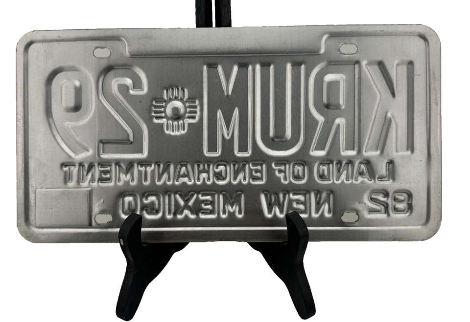 1982 Santa Fe New Mexico Yellow & Red License Plate Land Of Enchantment ...