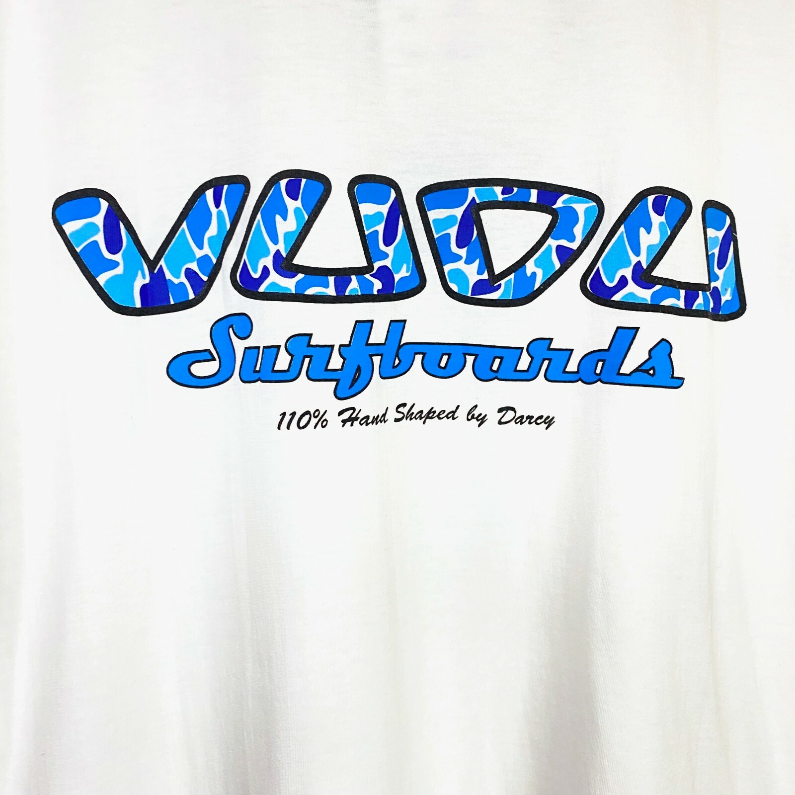 Vudu Surfboards Double Sided White T Shirt Mens Size M Streetwear Skate ...