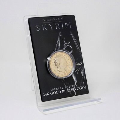 Skyrim The Elder Scrolls 24k Gold Plated Septim Coin #0001 (2011 ...