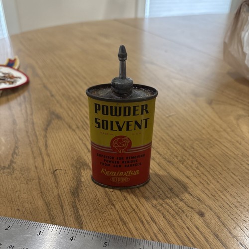 Rare Vintage Lead Top Remington Powder Solvent Gun Oil Tin Can | eBay