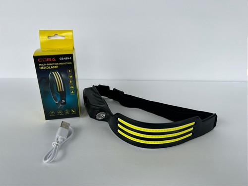 COBA LED Headlamp USB Rechargeable Headlight Torch Work Light Bar Head Band Lamp | eBay