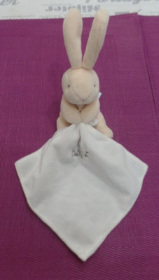 B1G / doudou lapin marron clair beige mouchoir BABY NAT | eBay