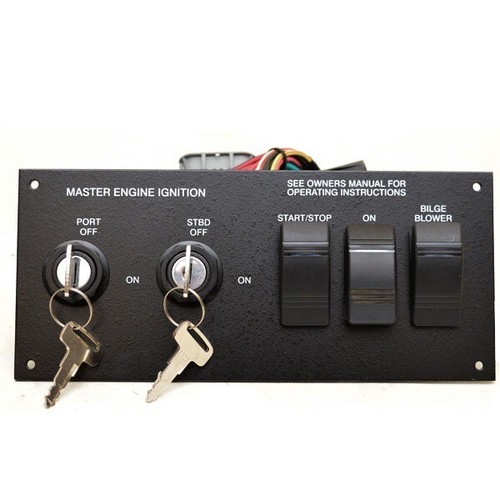 Sea Ray Boat Ignition Switch Panel 1934788 | Black Aluminum 9 x 4 Inch ...