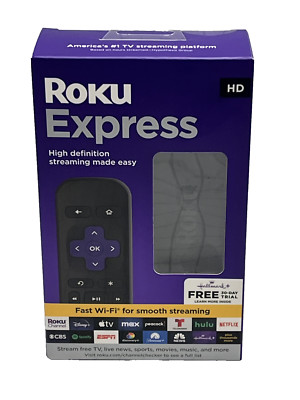 Roku Express 3960RW HD Streaming Device - Black with Fast Wifi & Free ...