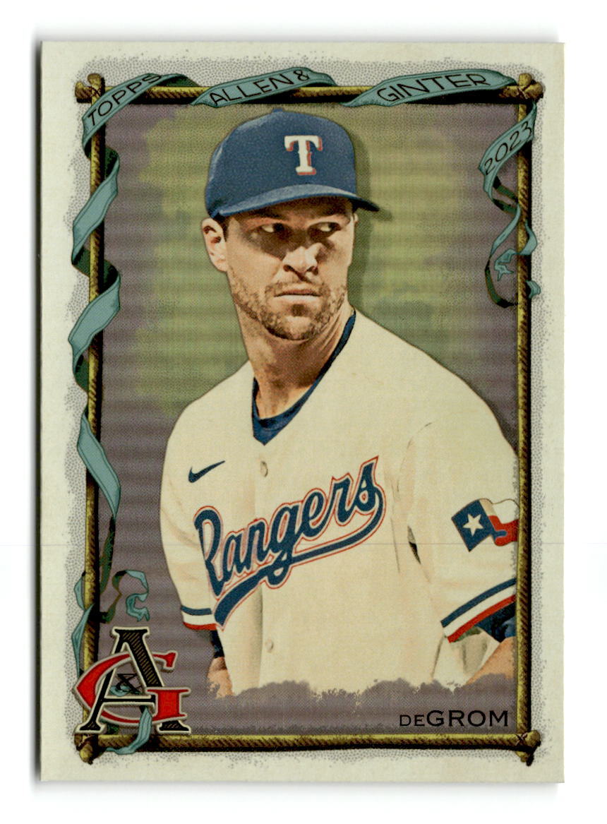 2023 Topps Allen & Ginter Jacob deGrom #42 Silver Portrait Hot Box ...