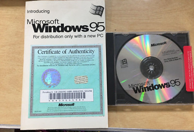 MICROSOFT WINDOWS 95 CD DISC 1981-1995 - PREOWNED WITH BOOKLET | eBay